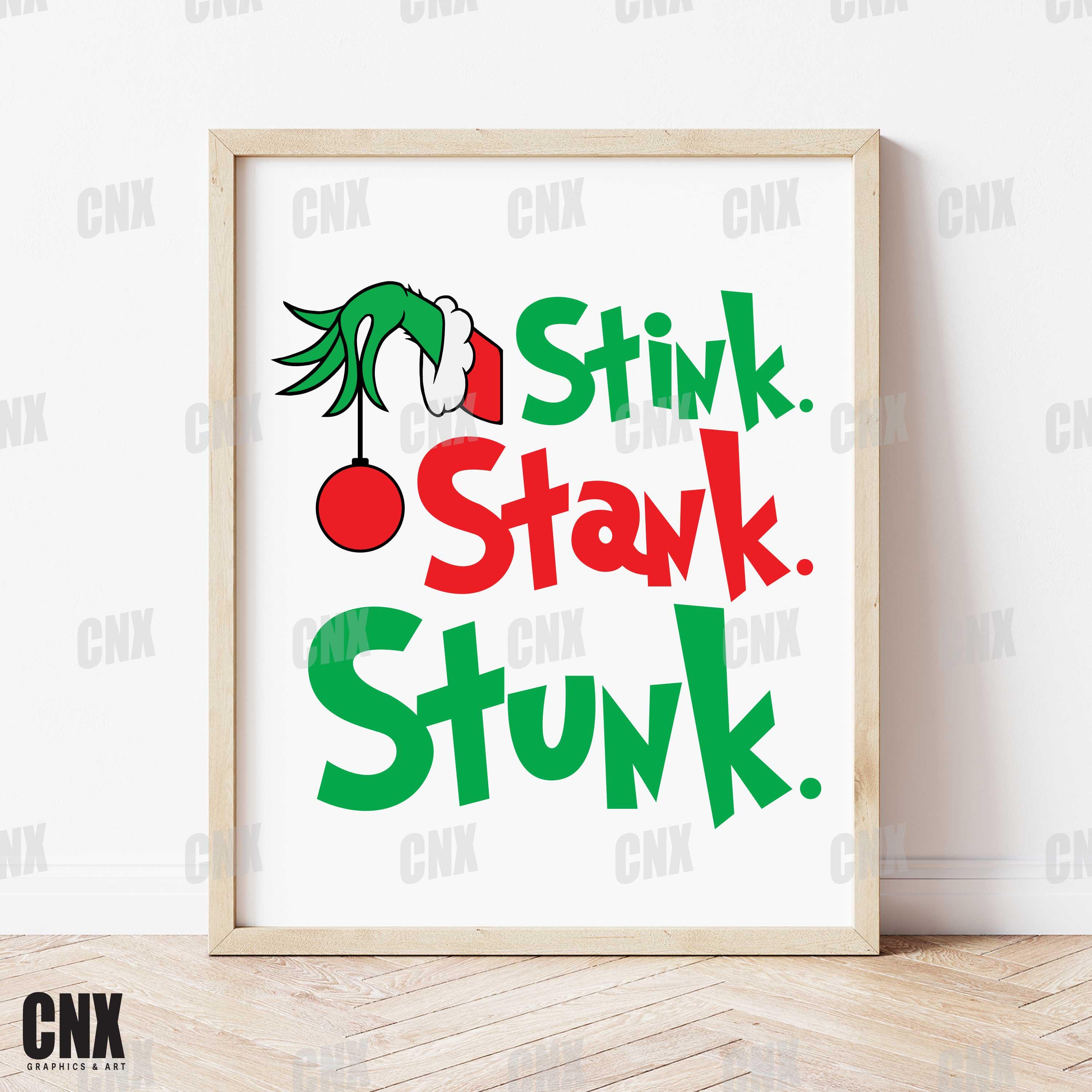 Stink Stank Stunk Svg. Grinch Svg. Merry Grinchmas Svg. Cartoon Green ...