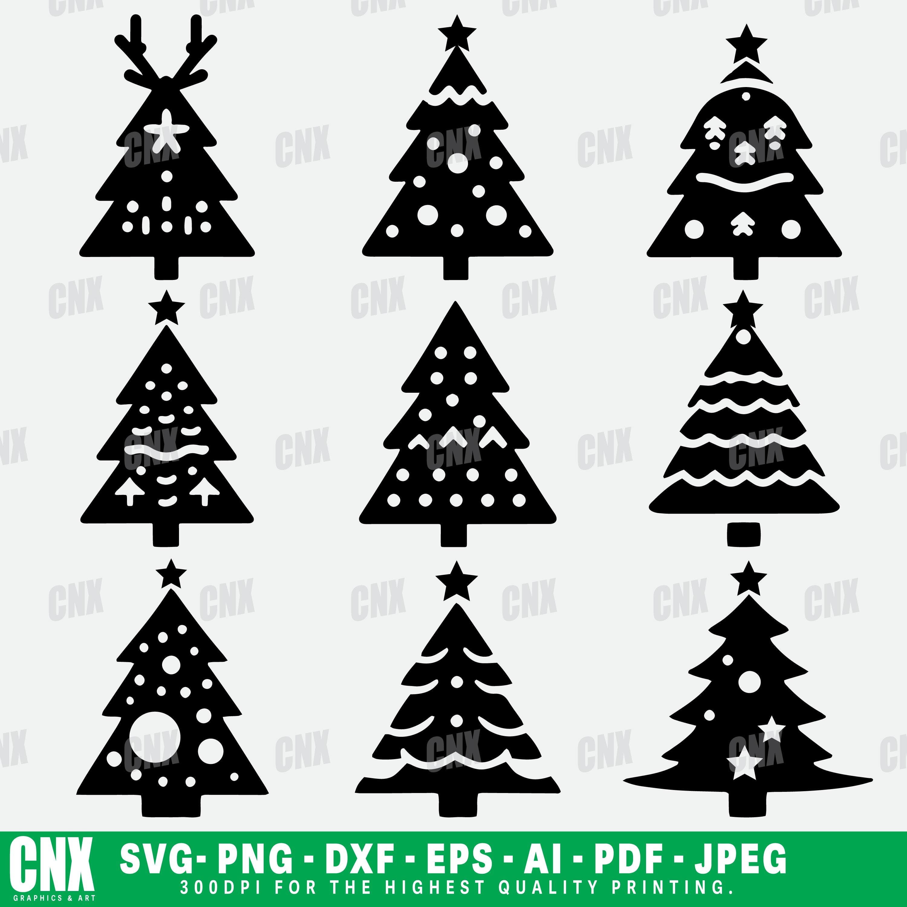 Christmas Trees SVG. Pine Tree Svg. Christmas Svg. Christmas Tree Icons ...