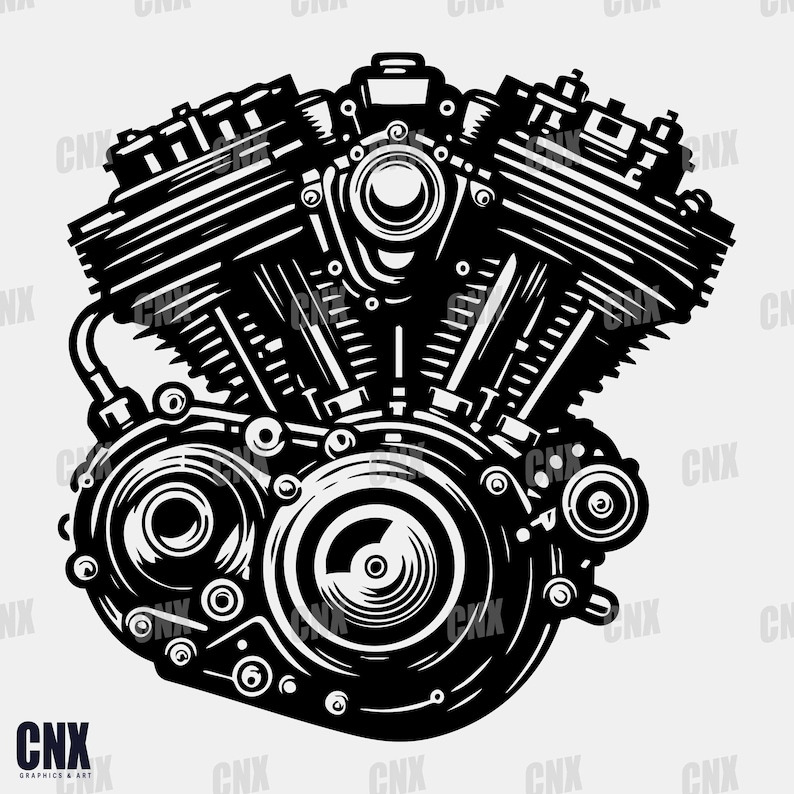 8 Motorcycle Engine Svg. Bundle Mechanic Motorcycle Svg. Chopper Biker ...
