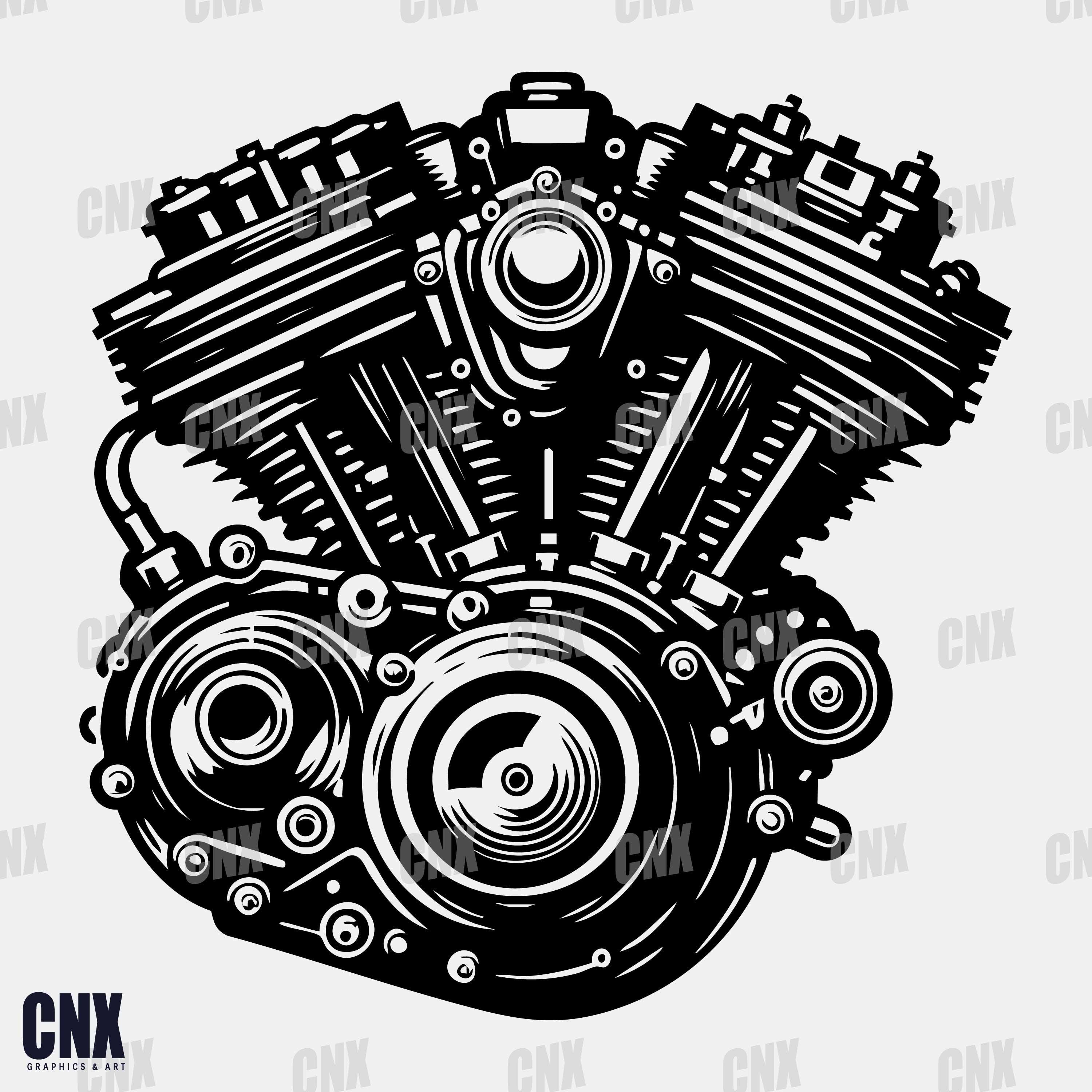 8 Motorcycle Engine Svg. Bundle Mechanic Motorcycle Svg. Chopper Biker ...
