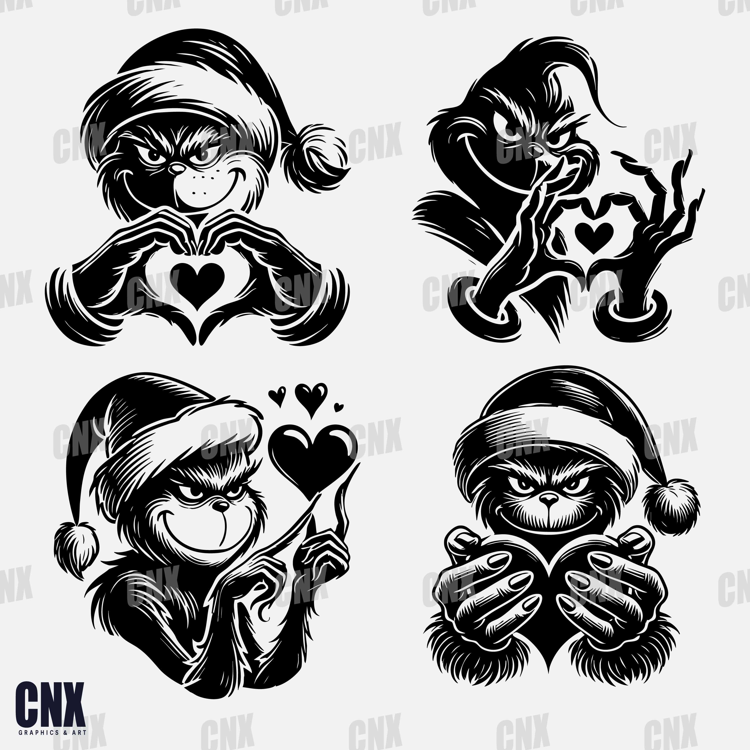 12 Grinch Svg. Bundle Grinch Love Svg. Merry Grinchmas Svg. Stink Stank ...