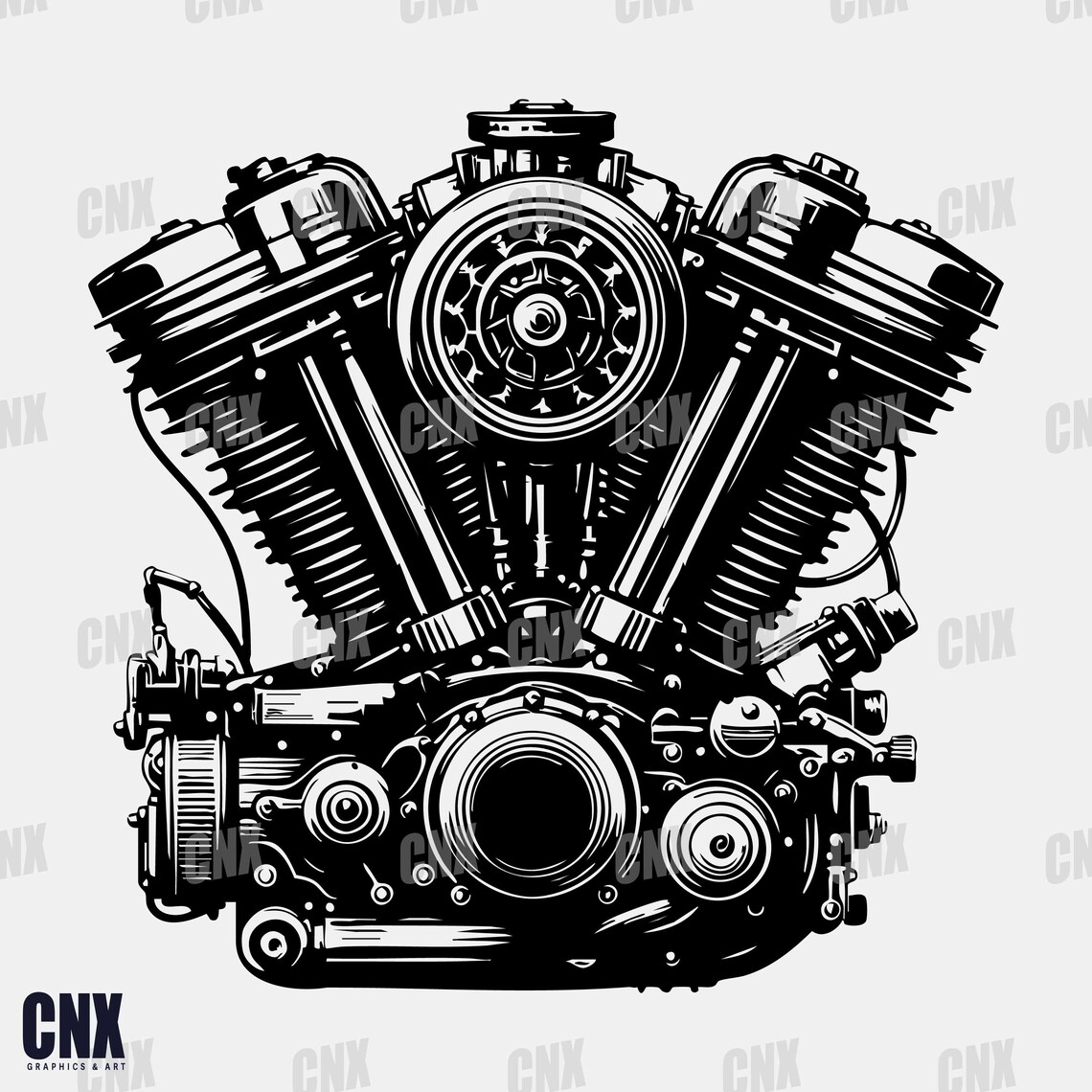 8 Motorcycle Engine Svg. Bundle Mechanic Motorcycle Svg. Chopper Biker ...