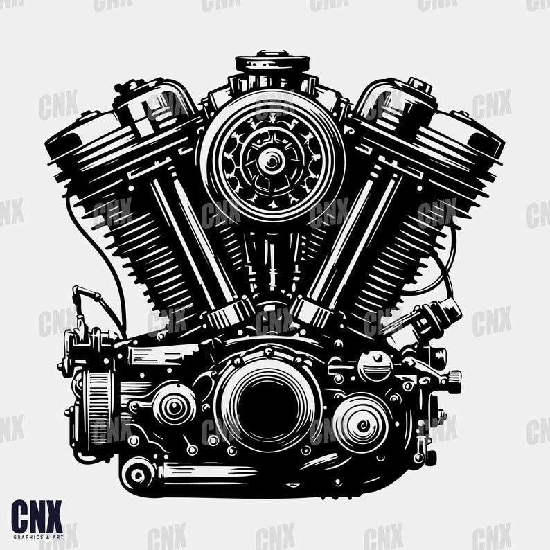 8 Motorcycle Engine Svg. Bundle Mechanic Motorcycle Svg. Chopper Biker ...