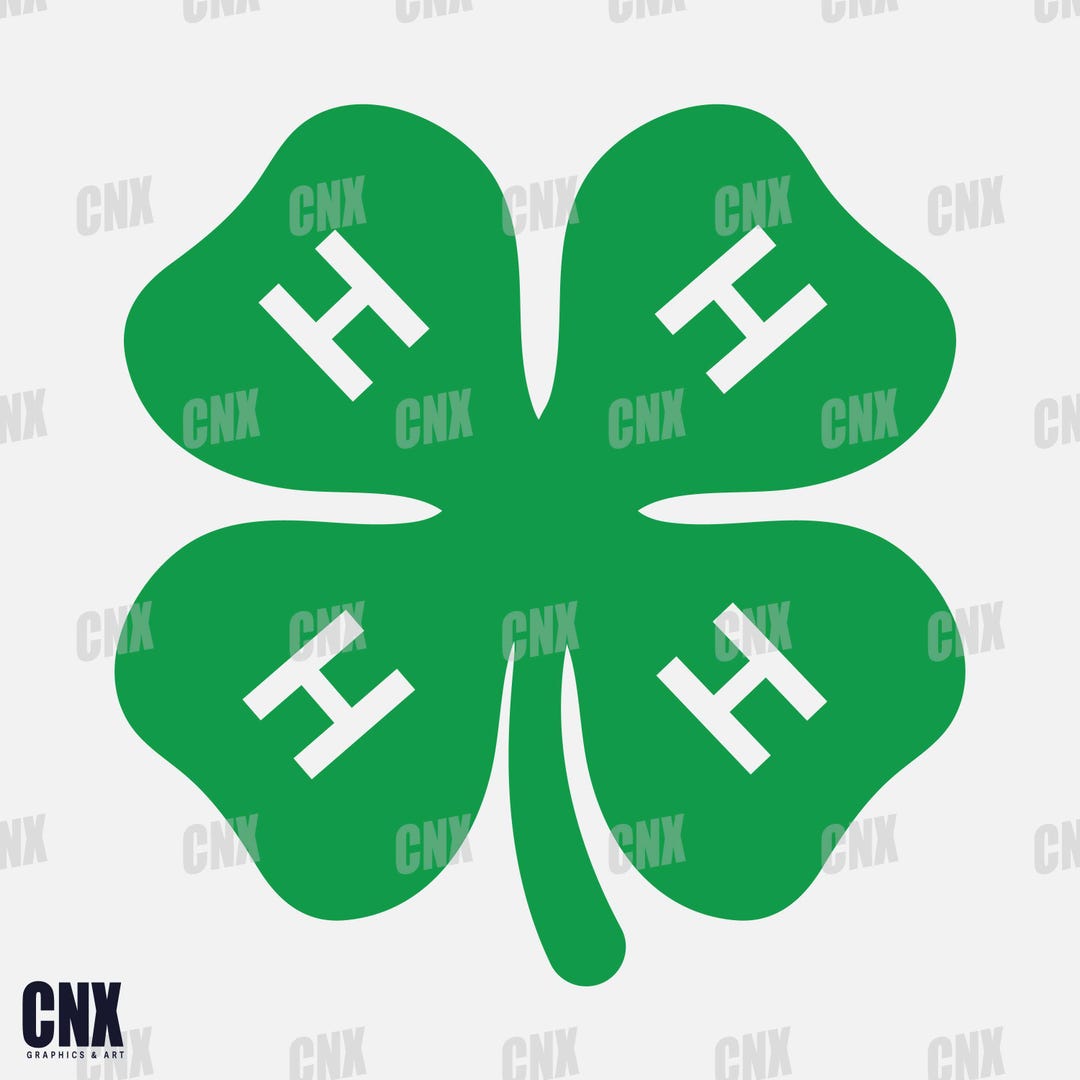 4H SVG. 4H Clover Svg. 4H Png. 4-H Clover Svg. Leaf Clover Svg. Green ...