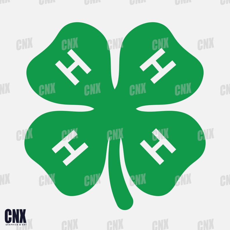 4H SVG. 4H Clover Svg. 4H Png. 4-H Clover Svg. Leaf Clover Svg. Green ...
