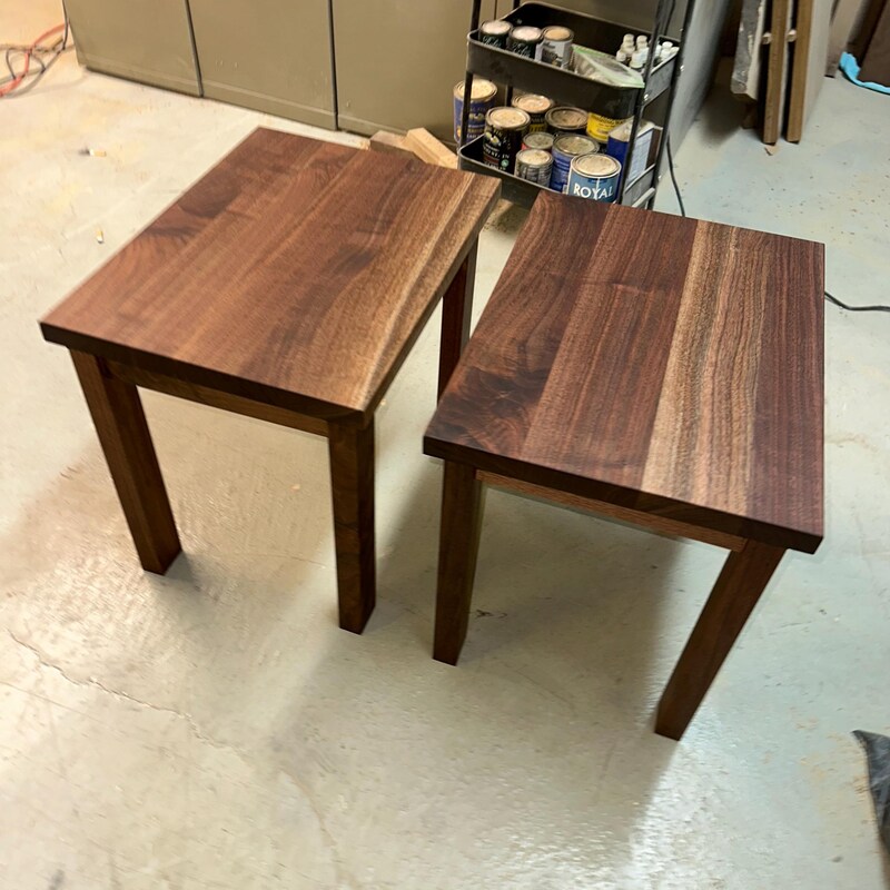 Walnut End Table - Etsy
