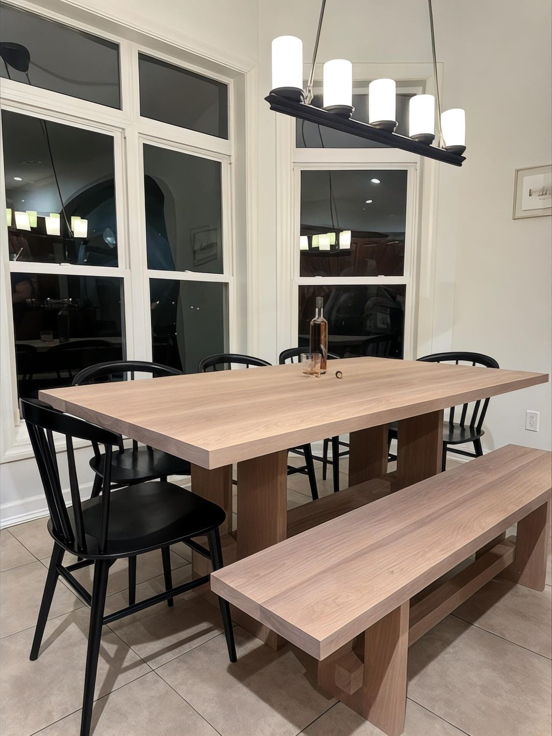 Dining Table Modern Farmhouse W/bench - Etsy