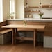 Handcrafted Solid White Oak Dining Table | Modern Farmhouse Kitchen ...