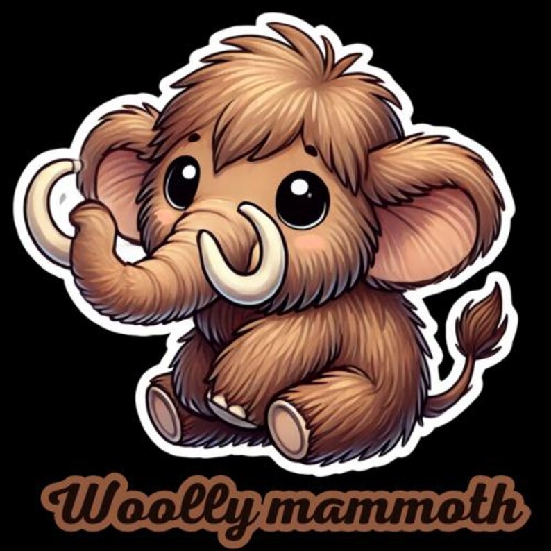 Digital Extinct Animal Stickers Bundle Cute & Cartoonish Designs ...