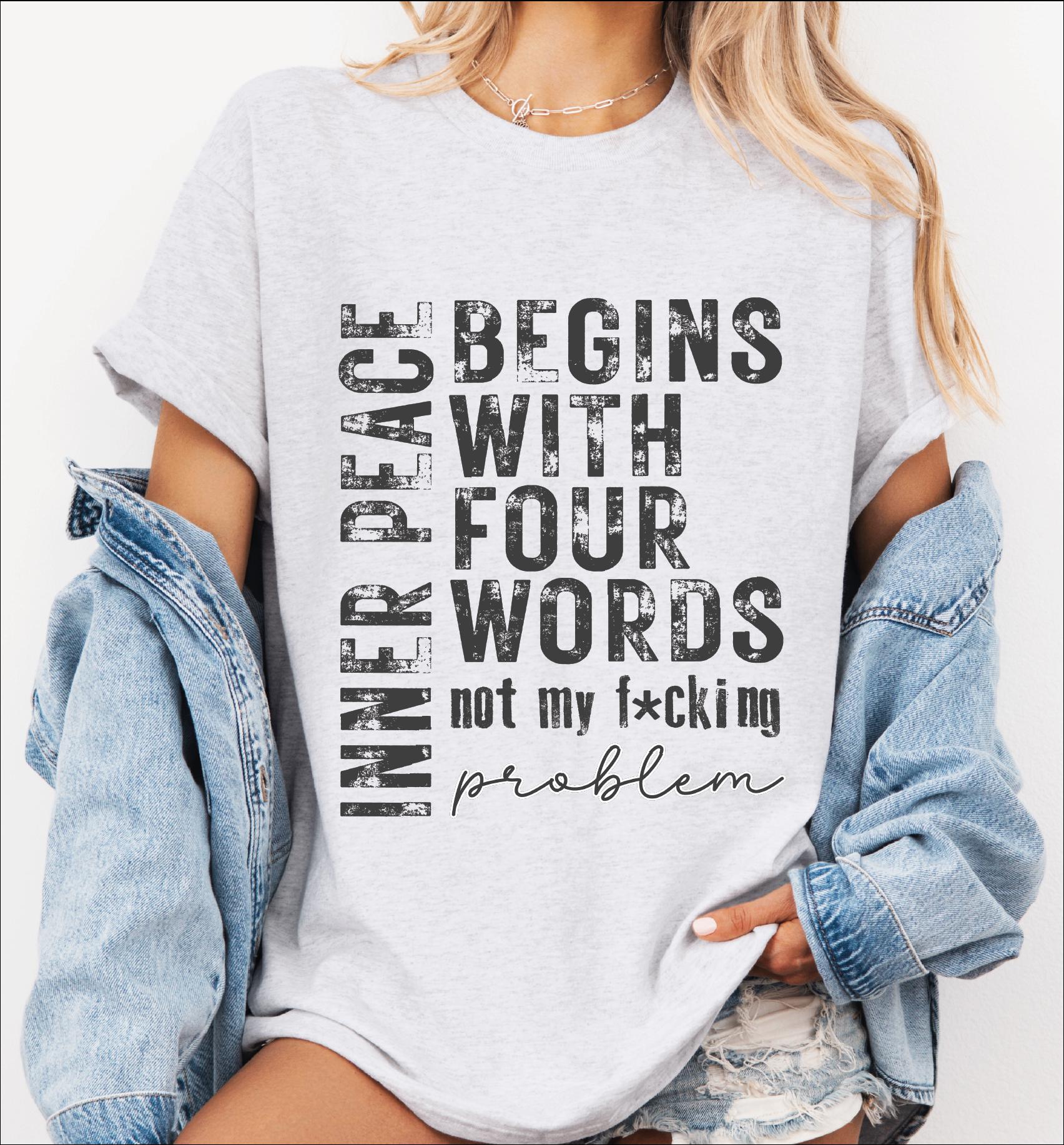 Inner Peace Begins With Four Words Svg, Inner Peace Begins With Four ...