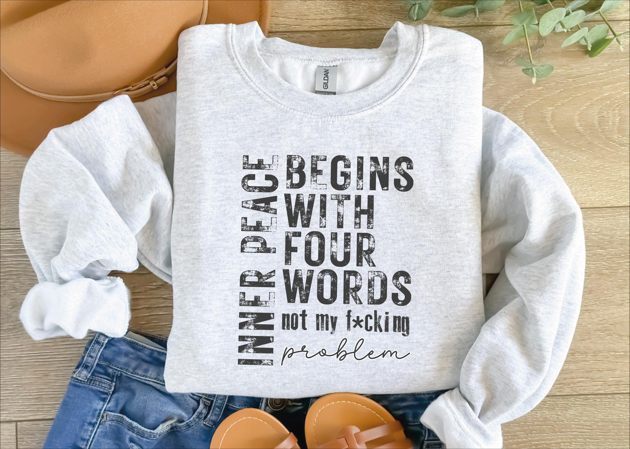 Inner Peace Begins With Four Words Svg, Inner Peace Begins With Four ...