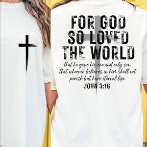 For God so Loved the World Png, Love Bible Verse Print, for God so ...