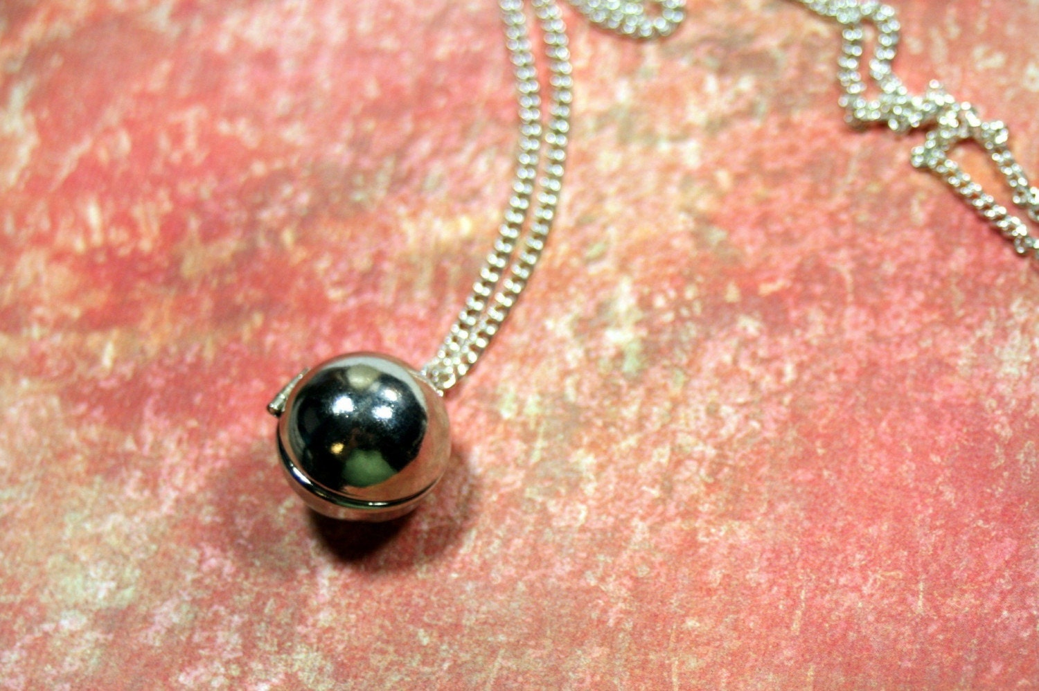 Little Vintage Ball Locket Necklace - Etsy