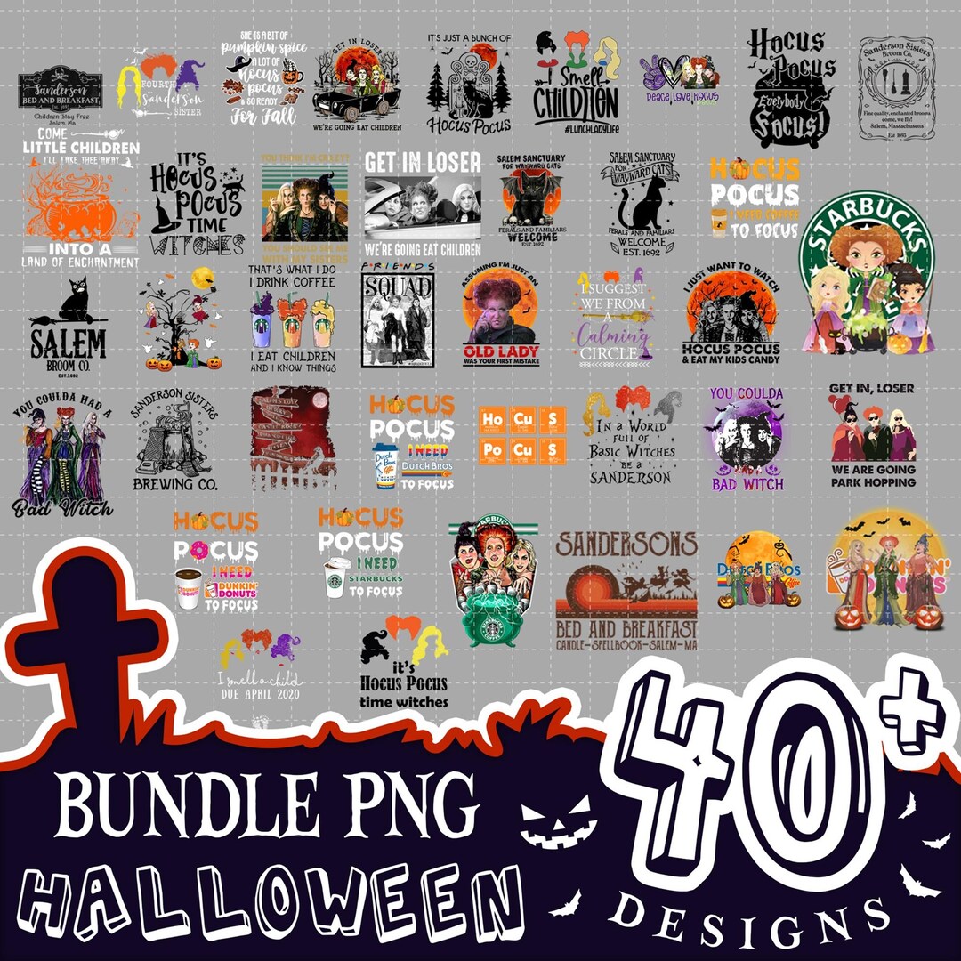 40 Hocu Pocu PNG Bundle, Witches Png, Halloween Png, Sandersonn ...