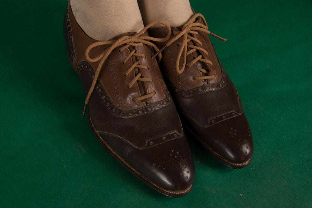 1920s Shoes - Size 6 6.5 - Sporty Deadstock Vintage 20s Two Tone ...