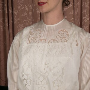 1900s Blouse Authentic Antique Edwardian Arts and Crafts Cotton Blouse ...