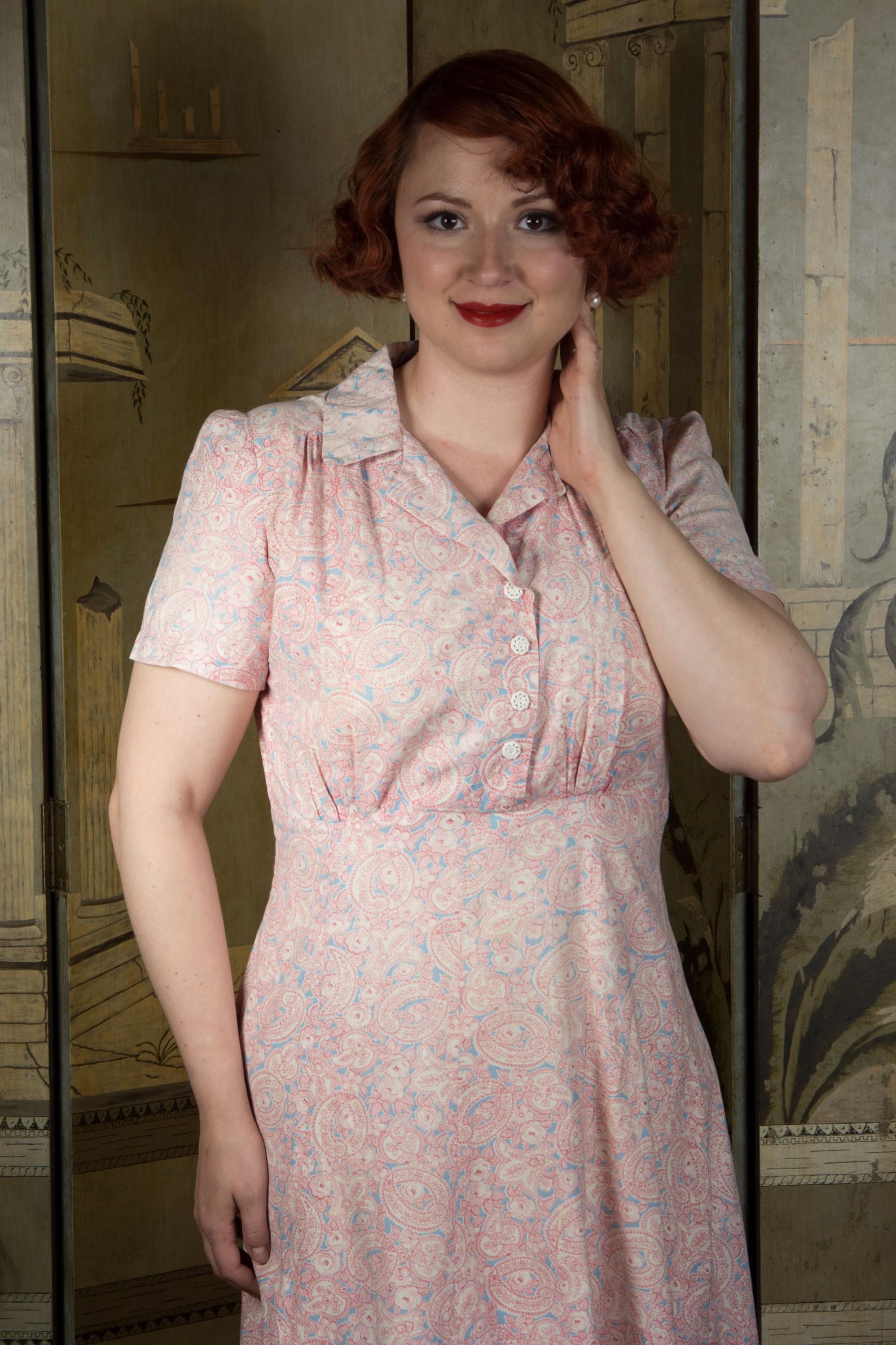 1940s Dress - Wounded Bird - Adorable Late 30s/early 40s Softly Faded ...