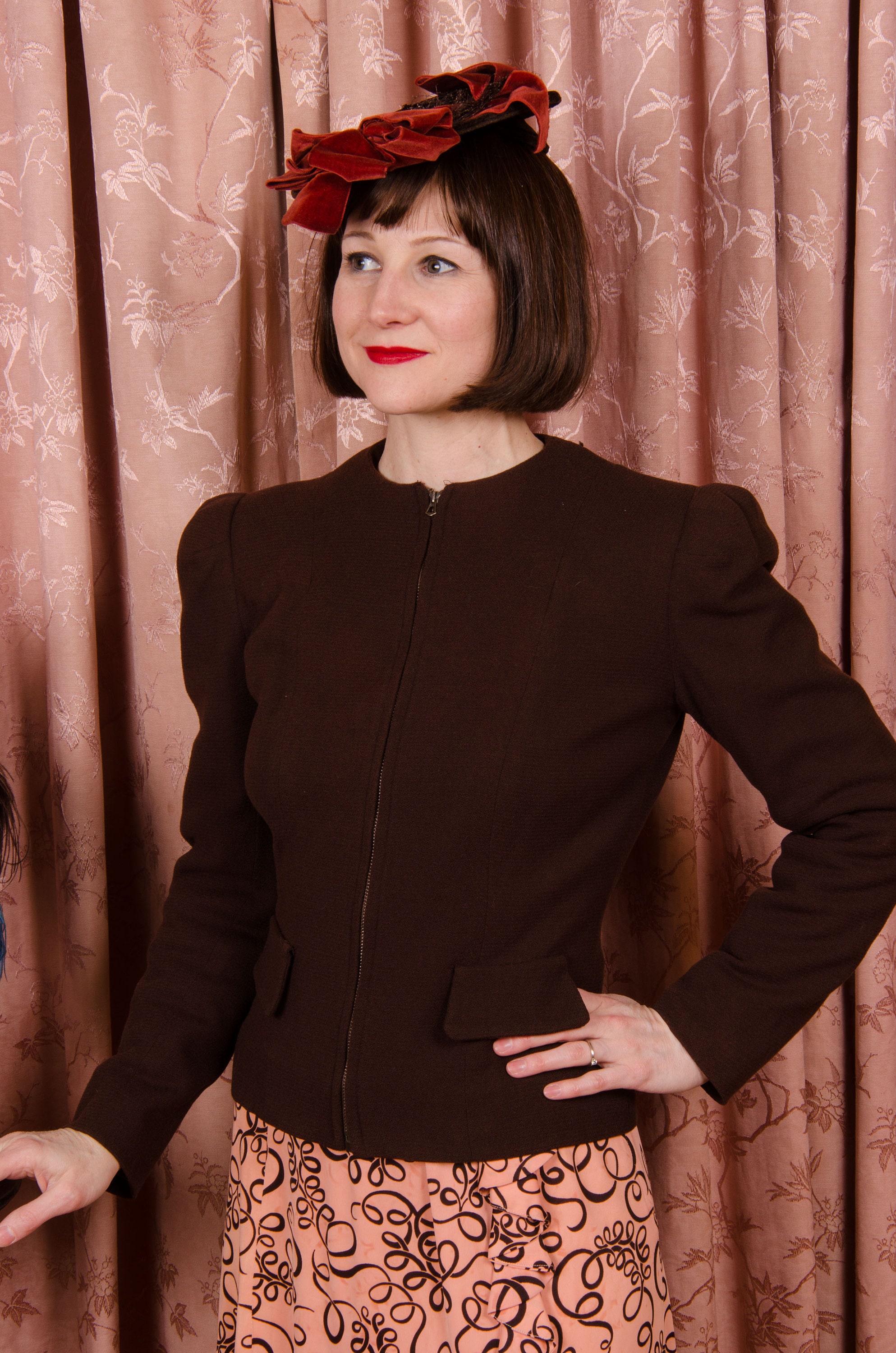 1930s Jacket - Ideal Vintage 30s Tailored Brown Wool Zip Front ...