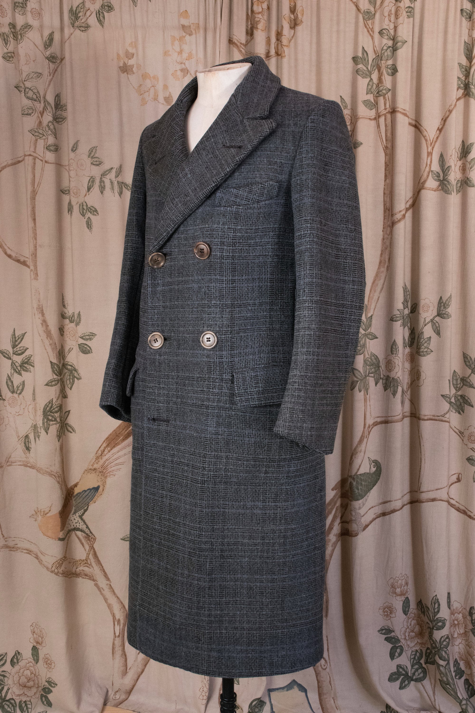 1930s Coat - Striking Mens 1930s/Early 40s Heavy Wool Tweed Coat in ...
