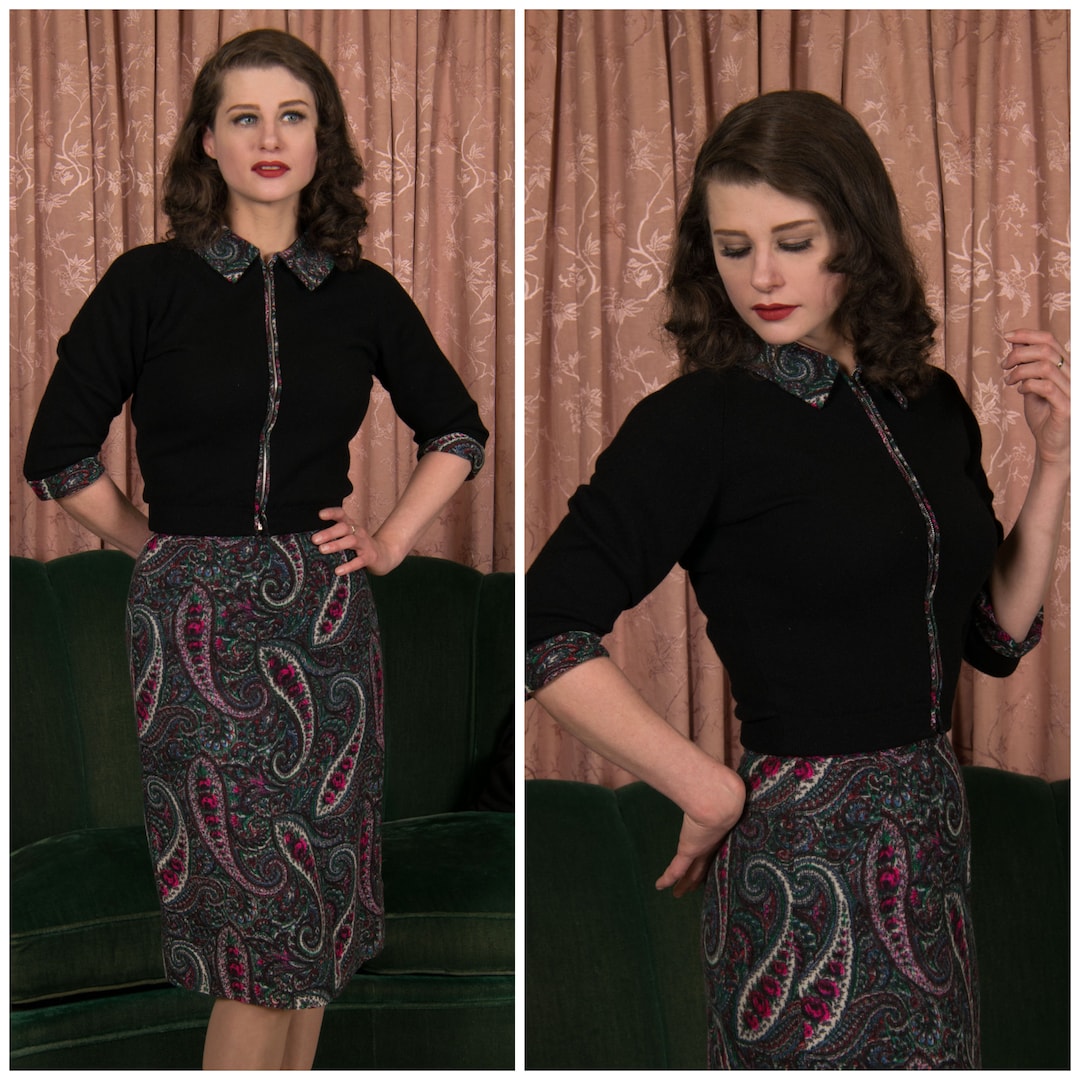1960s Ensemble Fantastic Late Early 60s Wool Paisley and Soft Cashmere ...