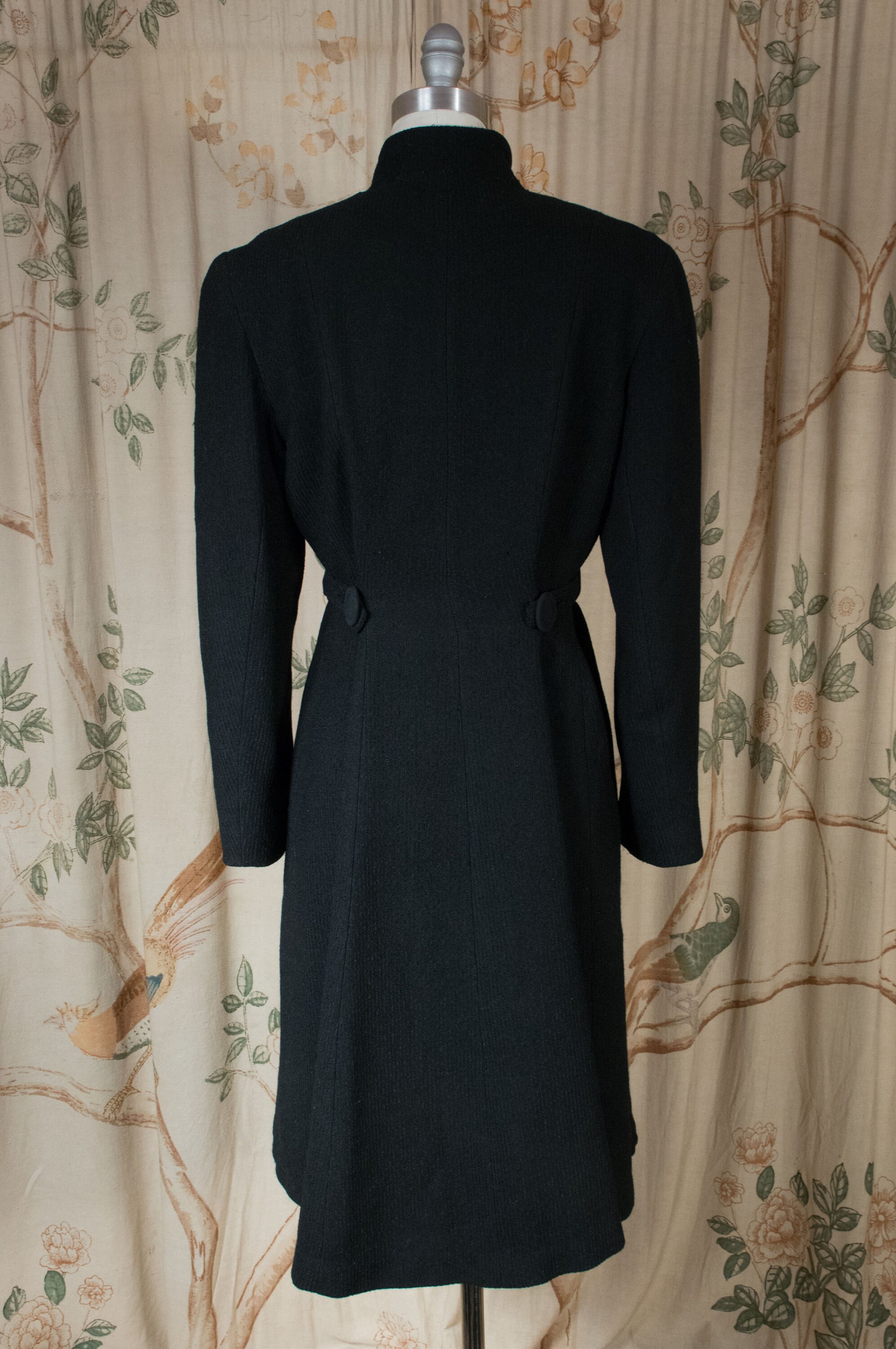 1930s Coat - Chic Mid 1930s Textural Wool Coat with Asymmetric Closure ...