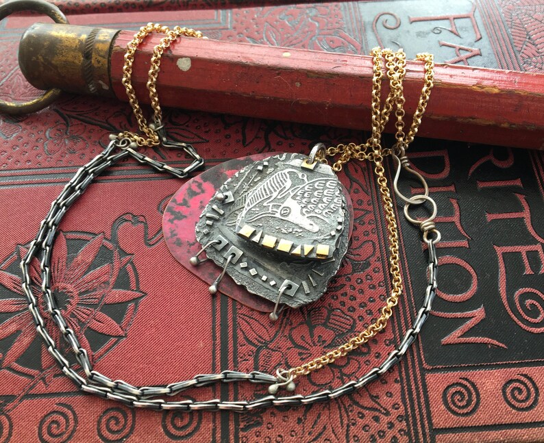 Three Layered Bull and Bird Pendant - Etsy