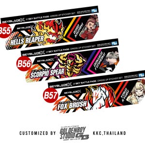 Beyblade X Battle Pass Vinyl Stickers - Etsy
