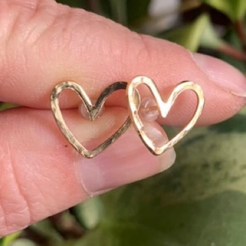 Gold Hand Shaped Earrings - Etsy