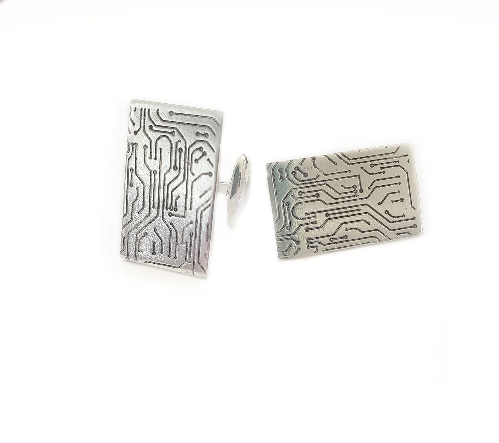 Cuff Links Computer Circuit Board Sterling Silver - Etsy