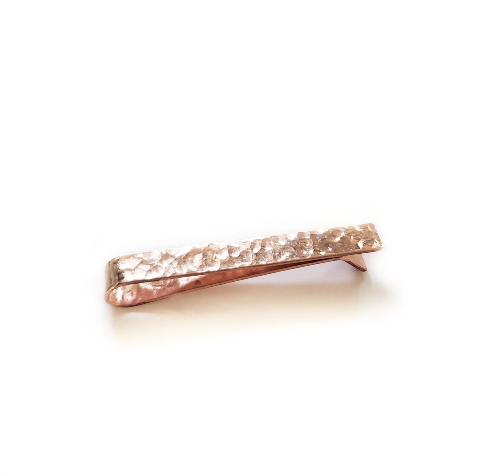 Copper Tie Bar Hammered - Custom Length and Edge- Groomsmen Gift - Etsy