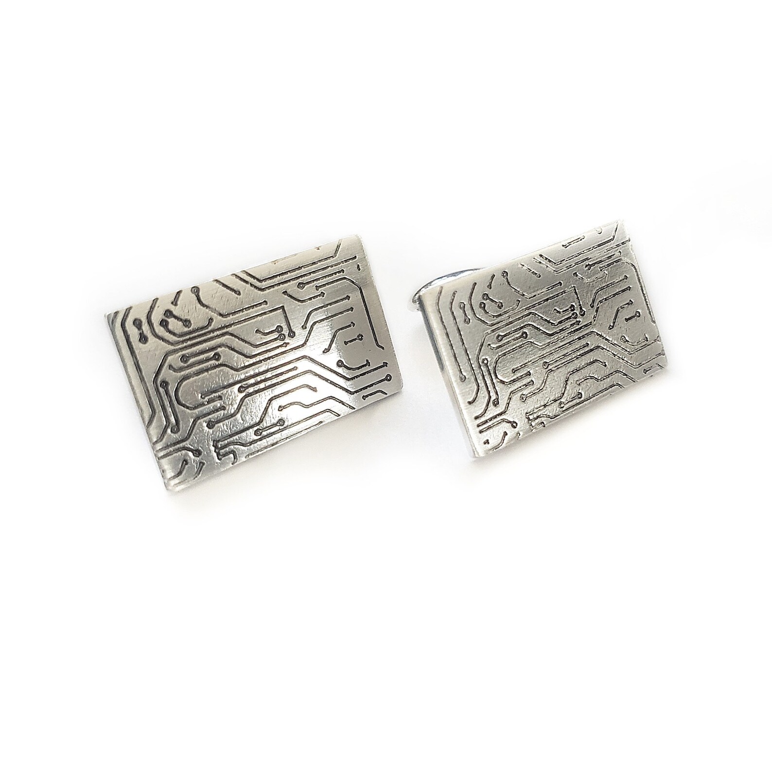 Cuff Links Computer Circuit Board Sterling Silver - Etsy