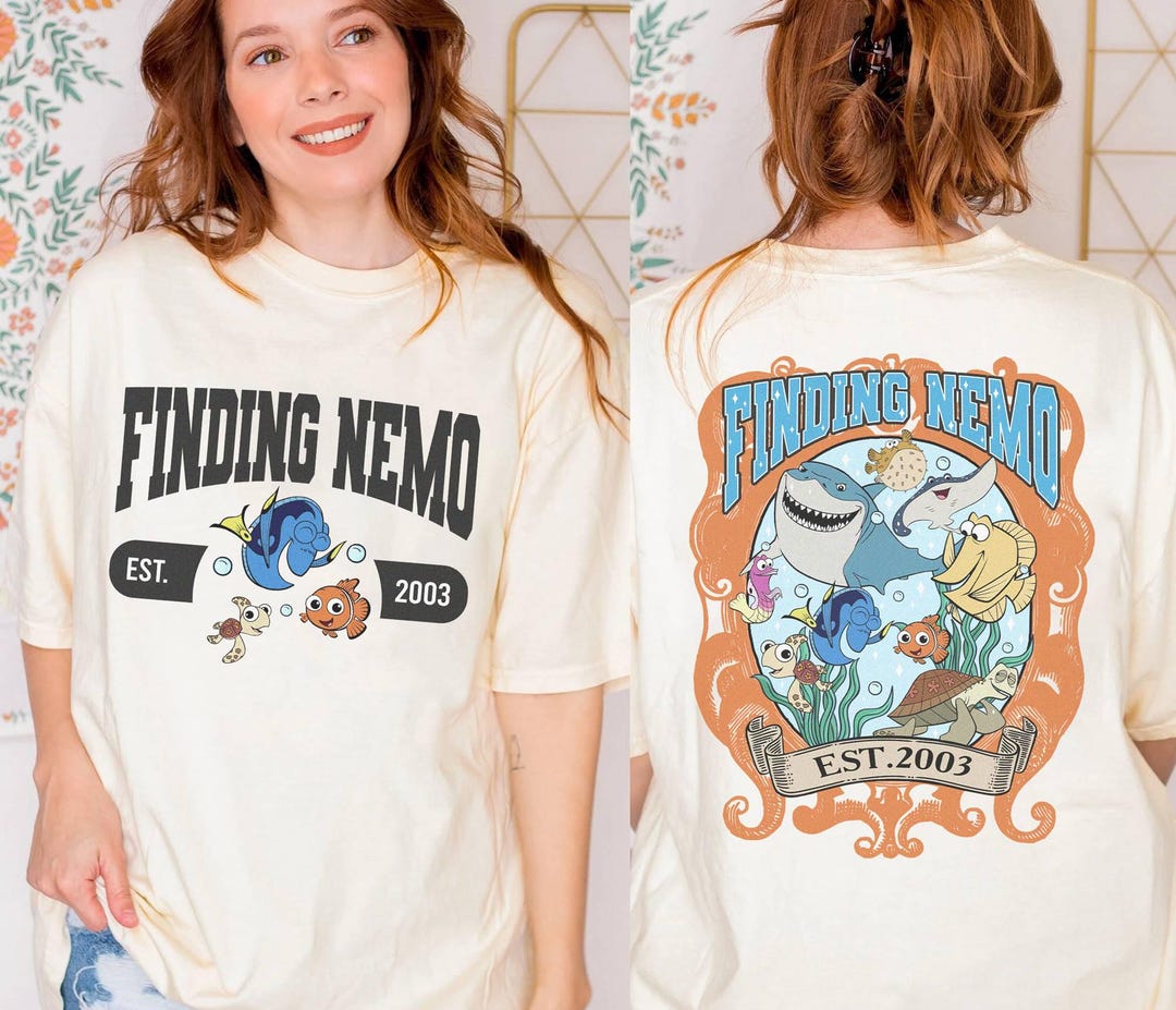 Retro Finding Nemo Shirt, Marlin Dory Darla Tee, Finding Dory Shirts ...