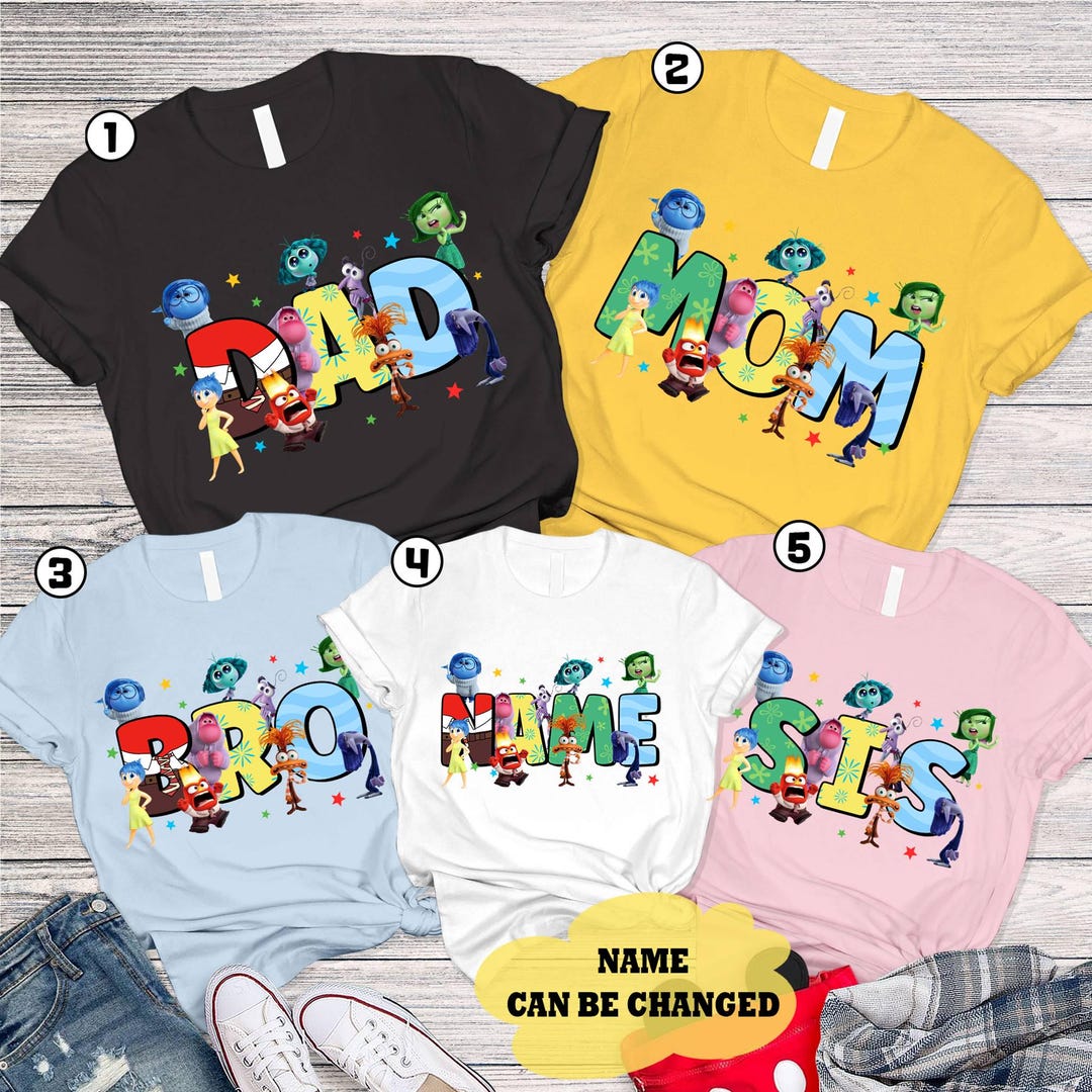 Personalized Pixar Inside Out Family Shirt Inside Out Dad Mom Birthday ...