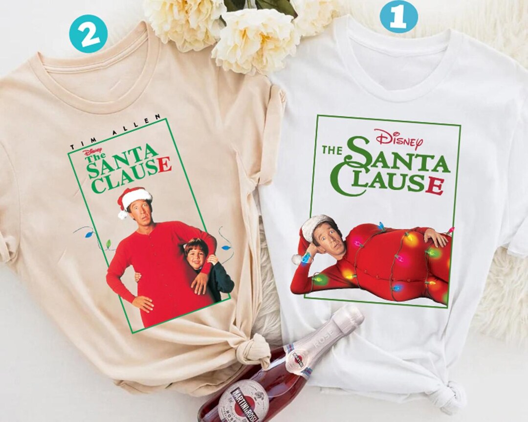 Retro 90s the Santa Clause Shirt, Christmas Movie Disneyland T-shirt ...