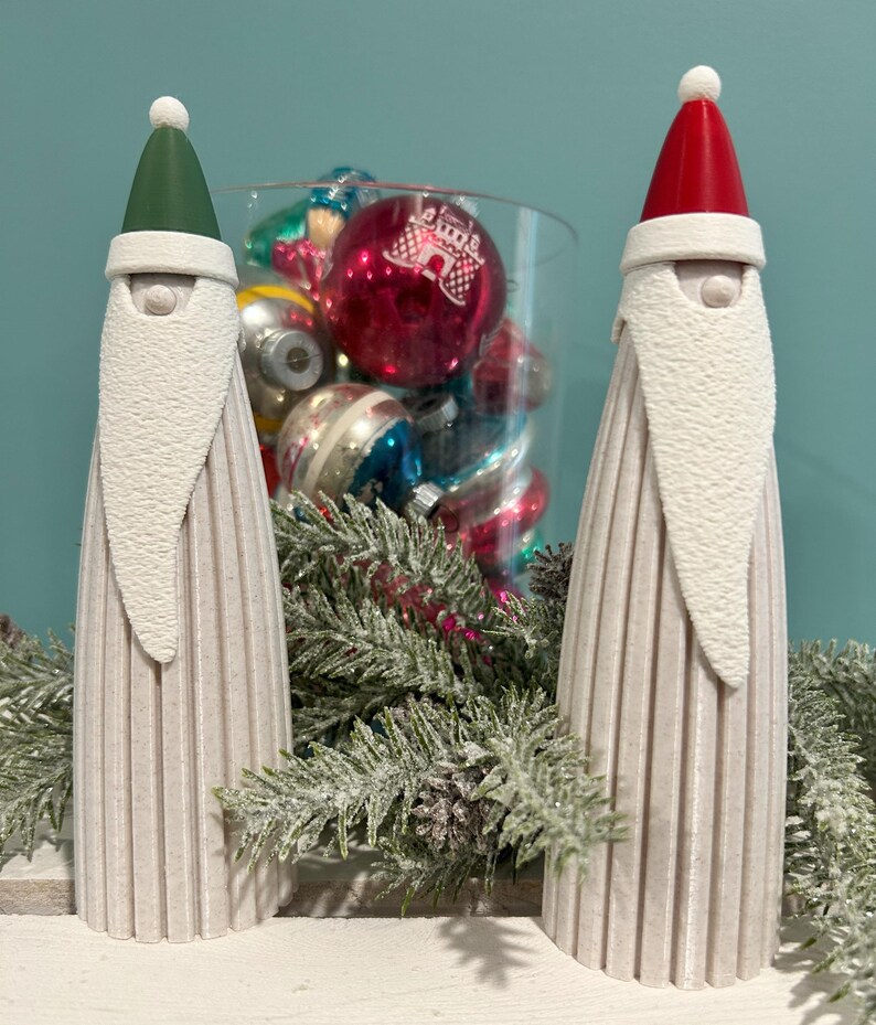 Modern Scandinavian Santa - 3D Printed Christmas Decoration - Etsy