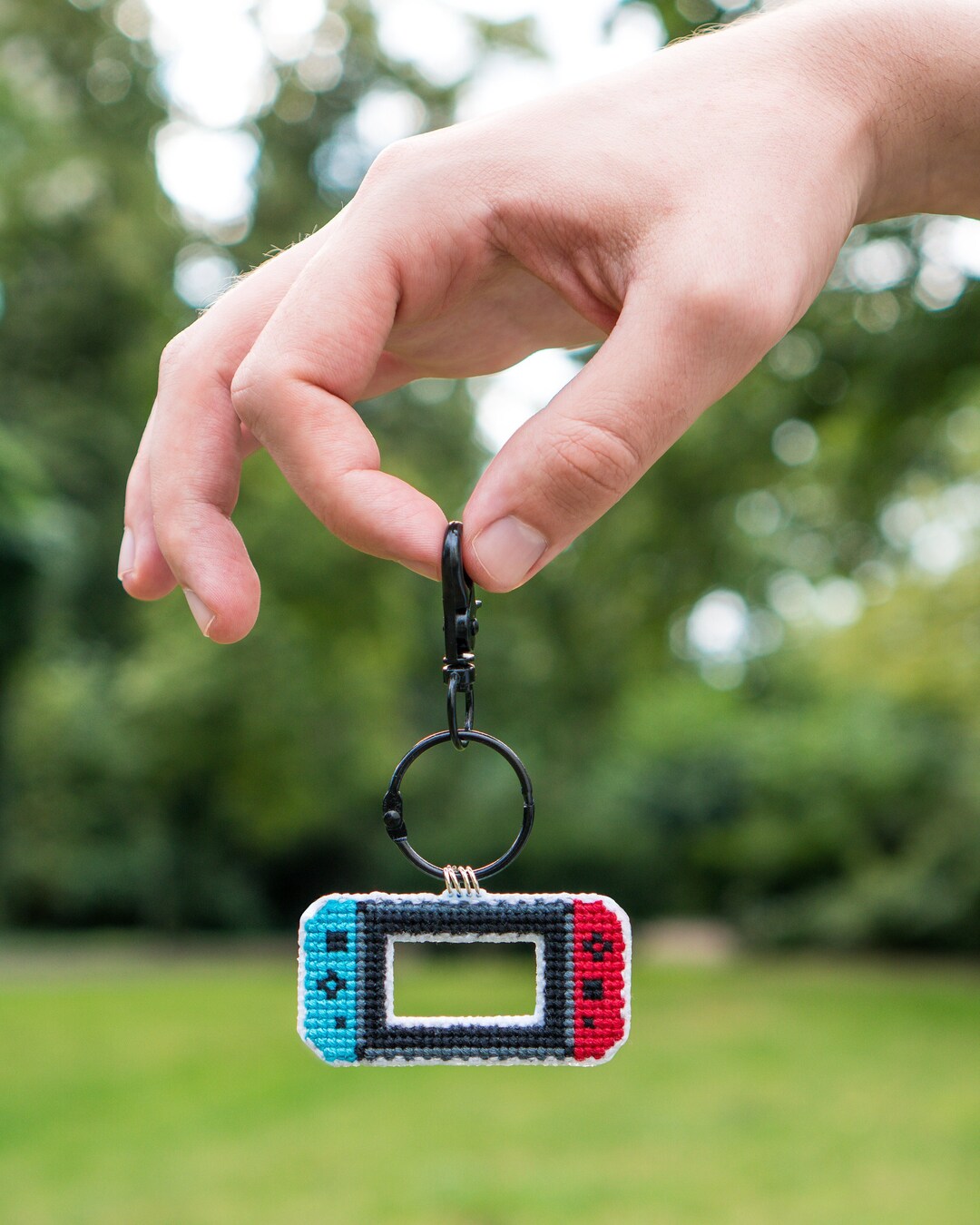 Embroidery Keychain "nintendo Switch"(two-sided) Cross Stitch - Etsy