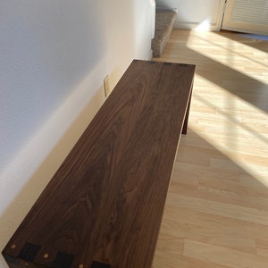 Solid Walnut Bench - Etsy