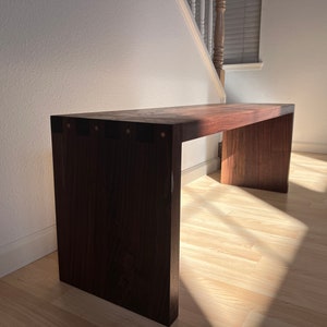 Solid Walnut Bench - Etsy