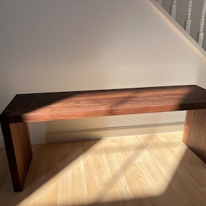 Solid Walnut Bench - Etsy
