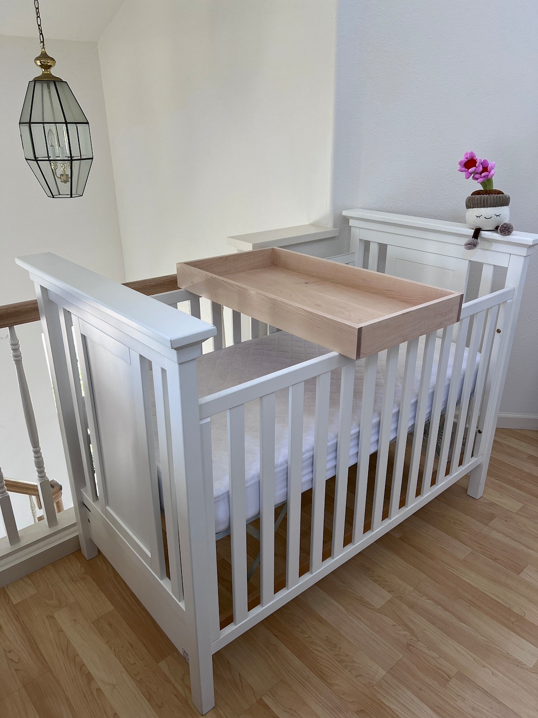 Solid Wood Baby Changing Tray for Crib, Custom Birch or Maple Diaper ...
