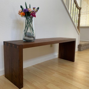 Solid Walnut Bench - Etsy