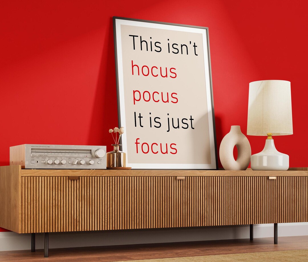 Just Focus Poster, Focus Quote Poster, Focus Wall Art Prints ...