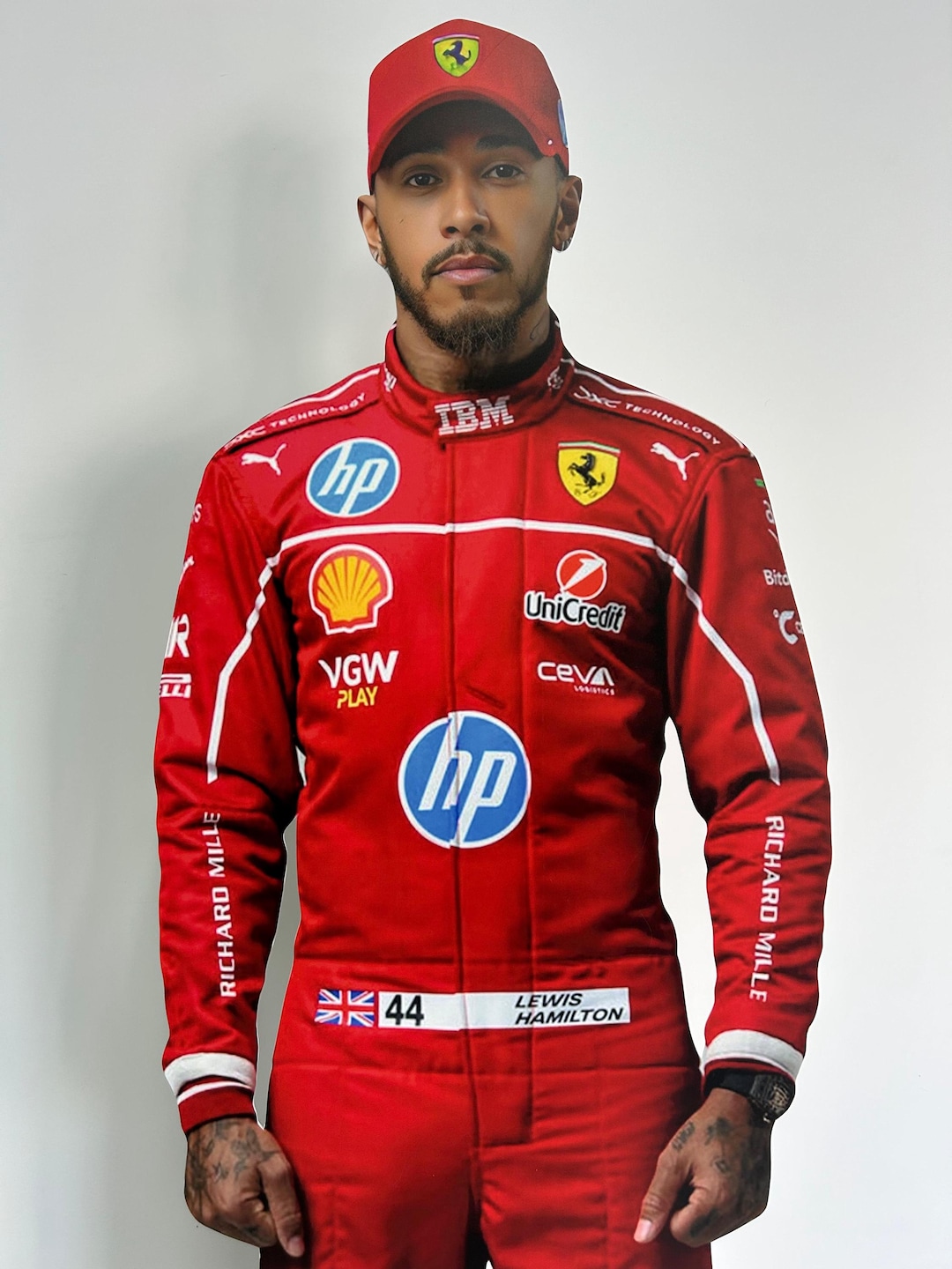 Lewis Hamilton Cardboard Cutout Model Formula One Pilot Hamilton ...