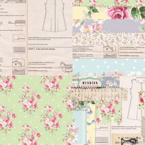 Retro Shabby Printable Wallpaper - Etsy