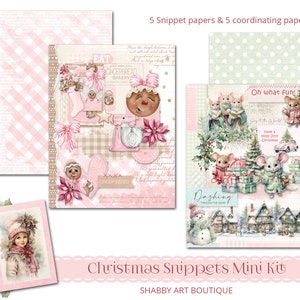 A4 Size - Christmas Snippets Mini Digital Kit - Etsy