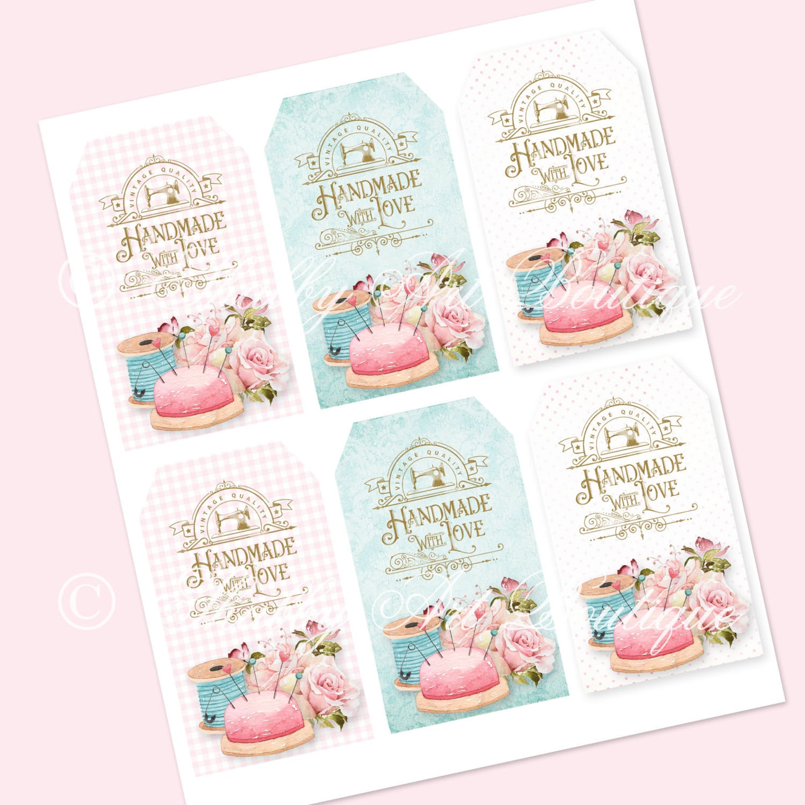 Printable Handmade With Love Tags Perfect for Gift Giving - Etsy