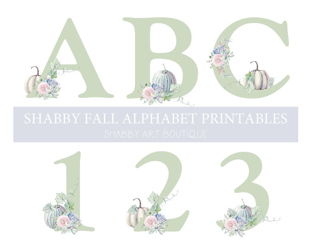 Printable Fall Banner Alphabet - Etsy