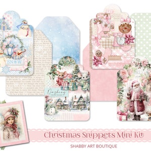 A4 Size - Christmas Snippets Mini Digital Kit - Etsy