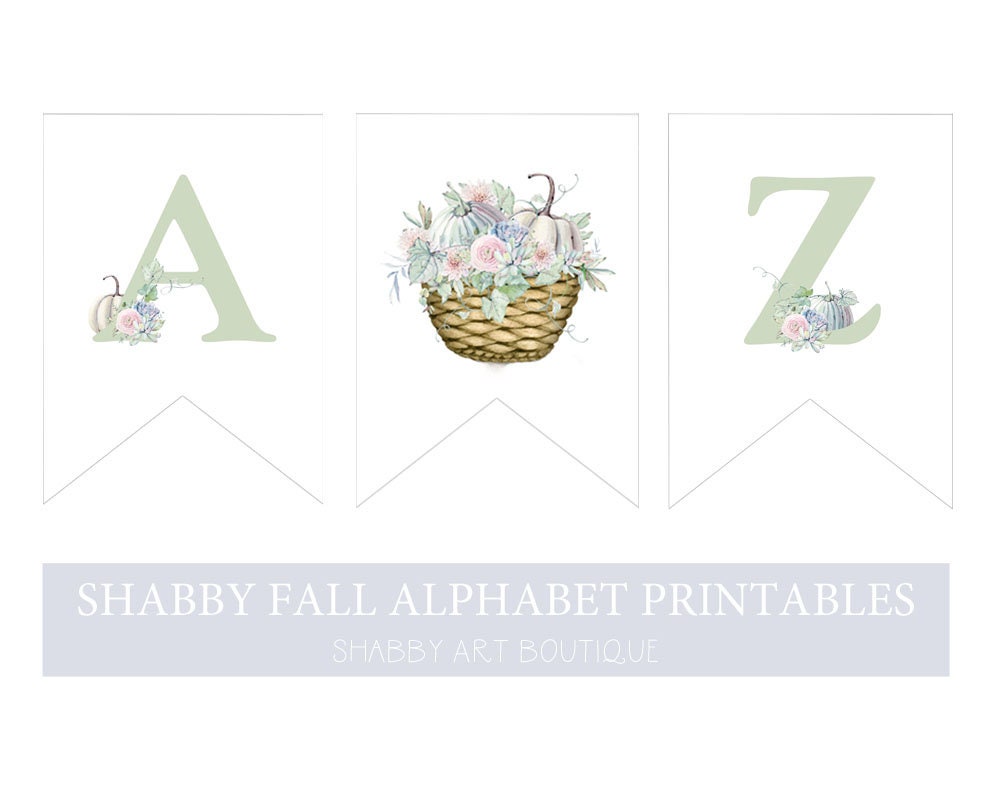 Printable Fall Banner Alphabet - Etsy