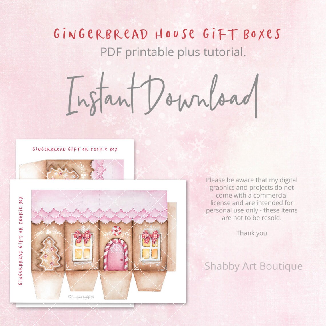 A4 Gingerbread House Gift Box - Etsy